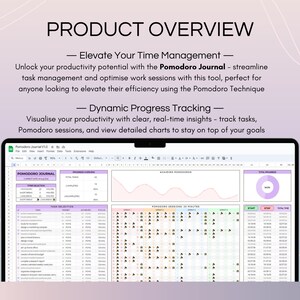 Pomodoro Technique Tracker Spreadsheet, Productivity Task Management ...