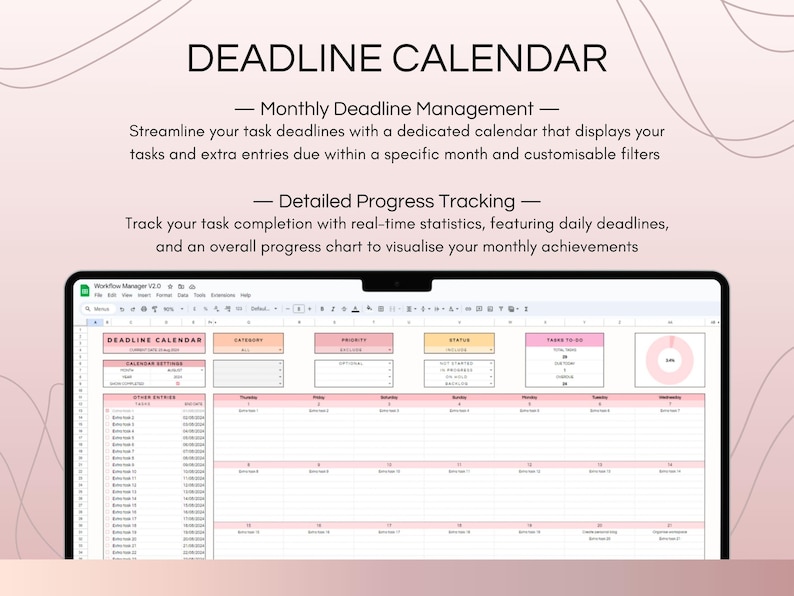 Task Tracker and Kanban Board Spreadsheet, Google Sheets to Do List ...