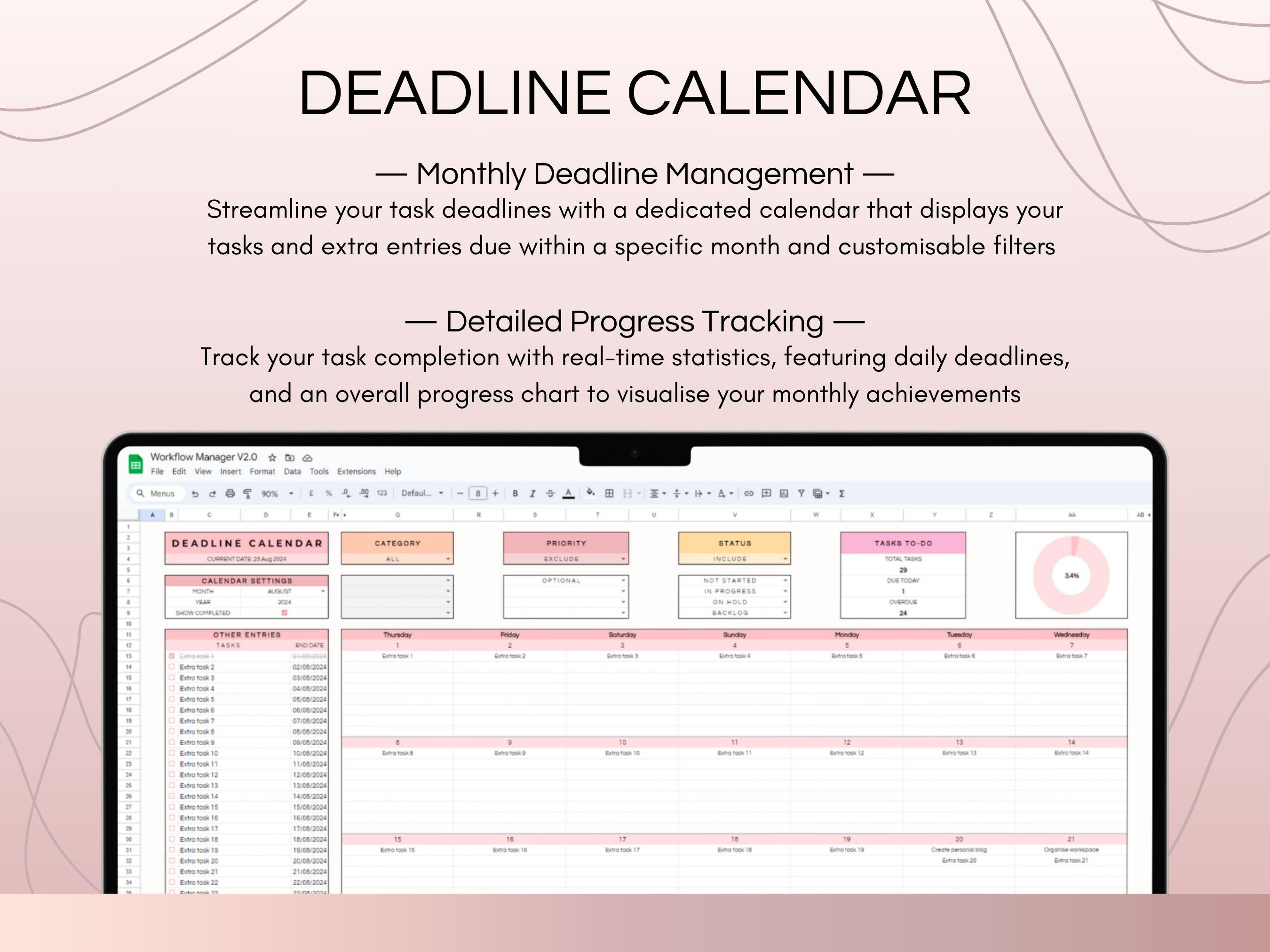 Task Tracker and Kanban Board Spreadsheet, Google Sheets to Do List ...