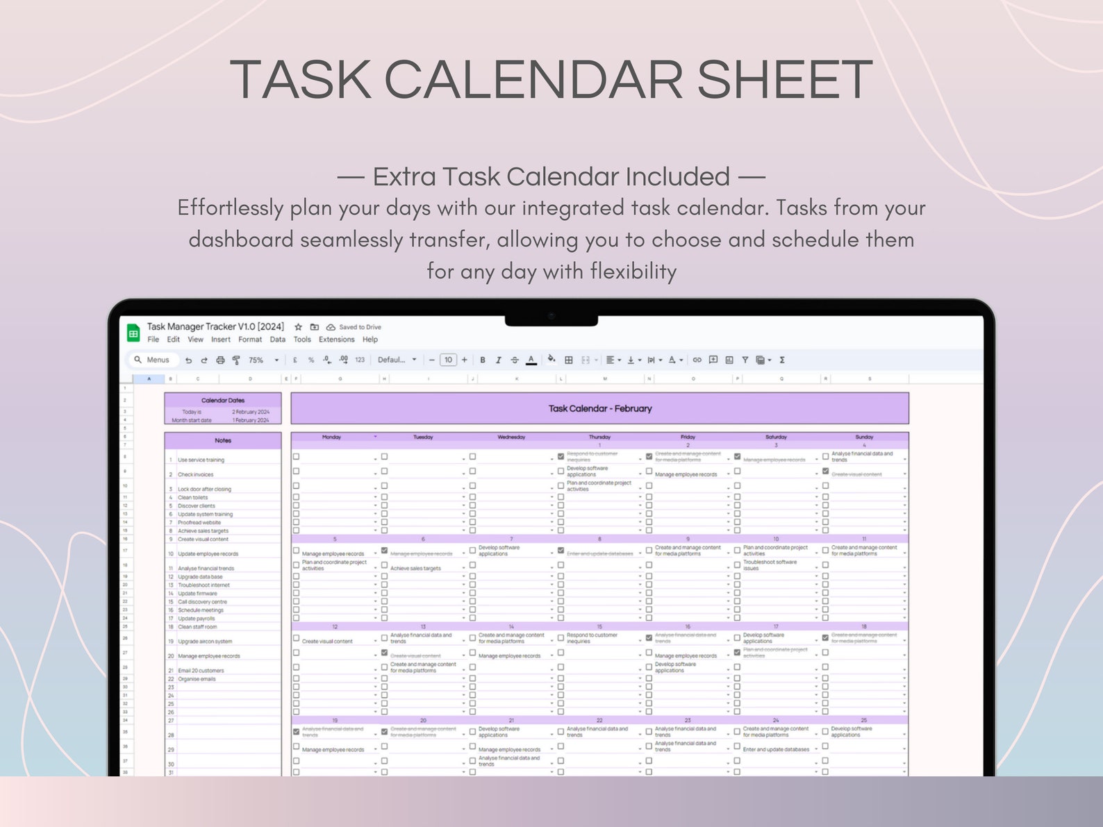 Task Manager Tracker Spreadsheet Template, Google Sheets Gantt Chart ...