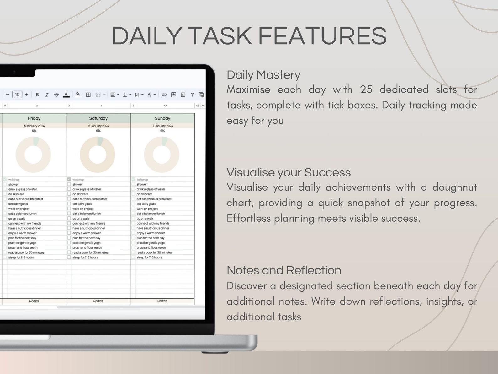Daily and Weekly Planner Spreadsheet, Executive Dysfunction to Do List ...