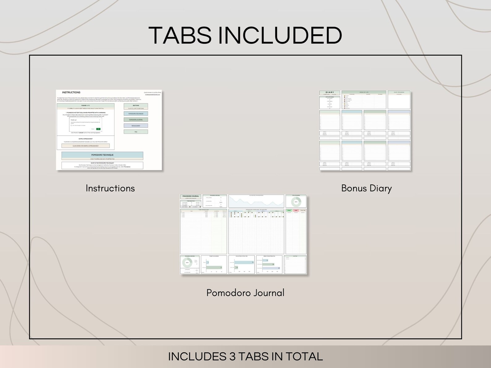 Pomodoro Planner Template, Google Sheets Productivity Planner, to Do ...