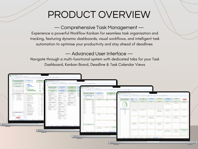 Kanban Board and to Do List Spreadsheet, Task Priority Tracker Template ...