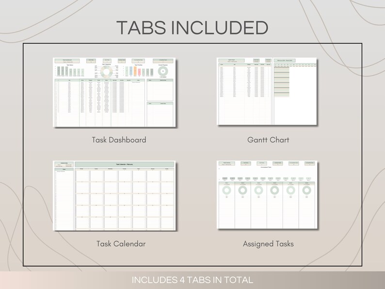Project Management Spreadsheet Template, Gantt Chart Google Sheets, Task Manager Tracker, Team ...
