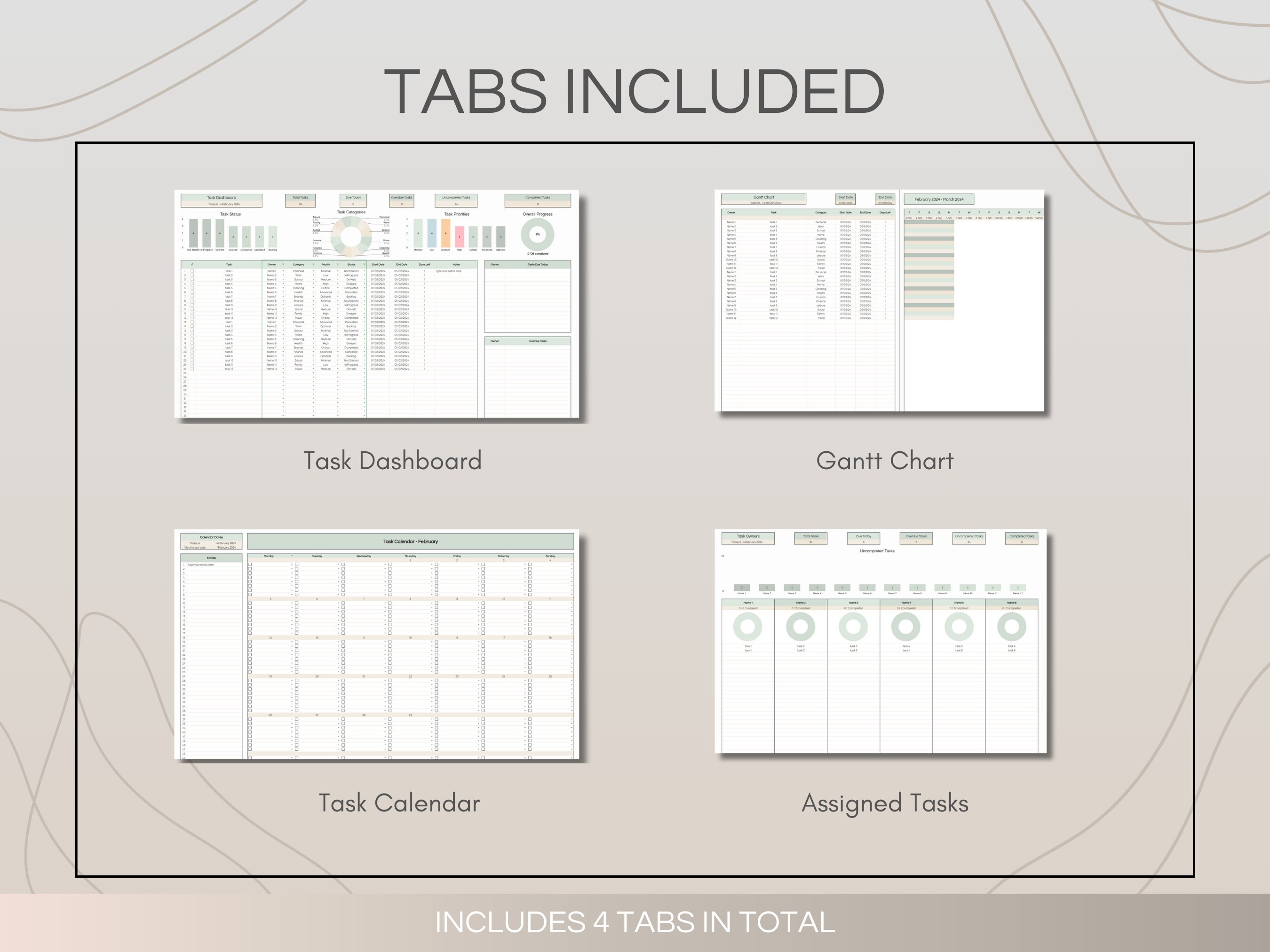 Project Management Spreadsheet Template, Gantt Chart Google Sheets ...