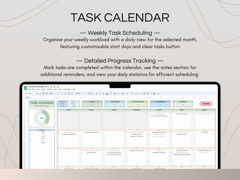 Multi Project Manager and Gantt Chart Planner Spreadsheet, Task Tracker ...