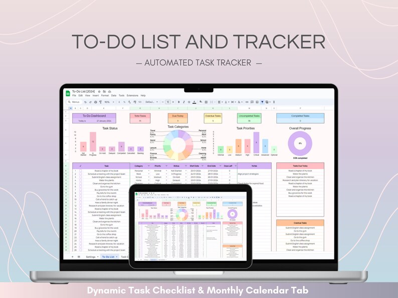 To-do List Spreadsheet Template, Task Manager Google Sheets ...