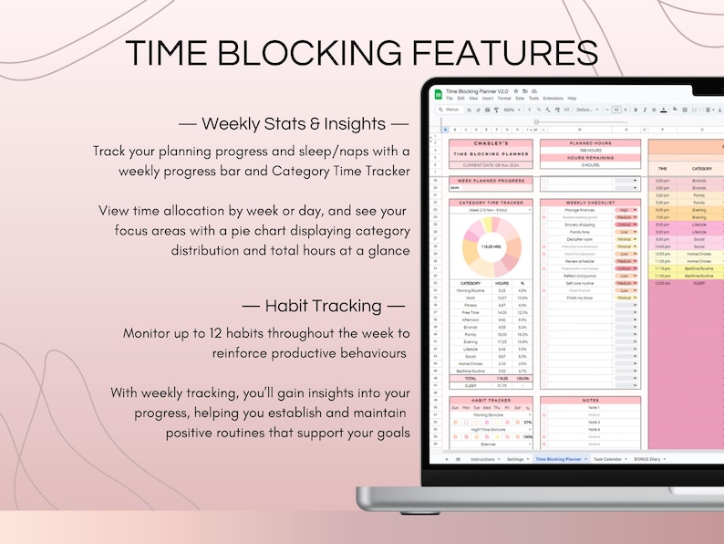 Time Blocking Planner Spreadsheet, Timeboxing To-do List Google Sheets ...