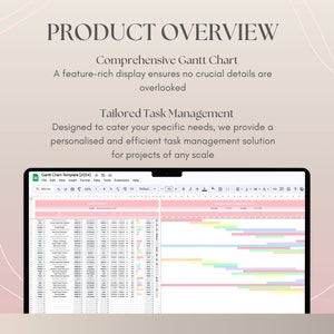 Gantt Chart Google Sheets Template, Project Timeline Management, Task ...