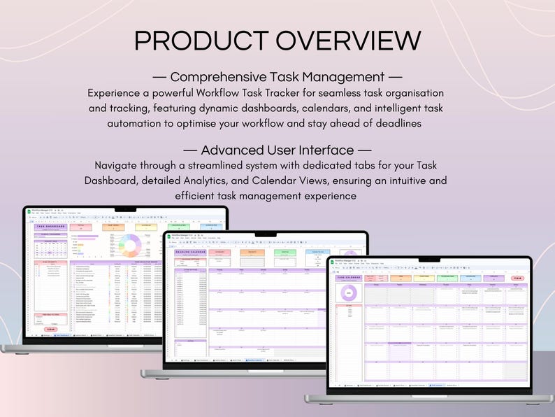Workflow Task Tracker Spreadsheet, Google Sheets to Do List and ...
