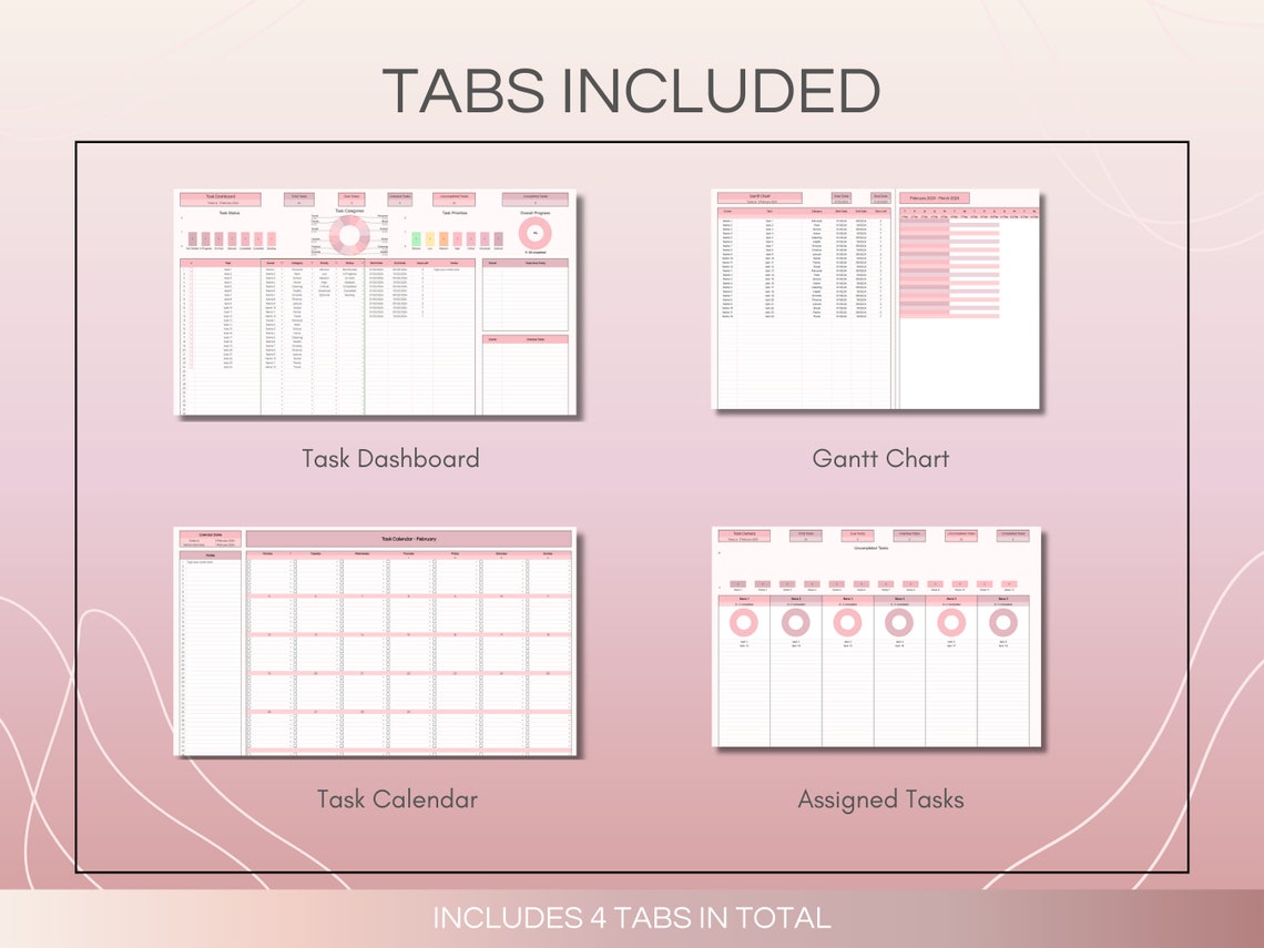 Team Planner Spreadsheet Template, Gantt Chart and Task Manager ...