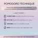 Pomodoro Technique Tracker Spreadsheet, Productivity Task Management ...