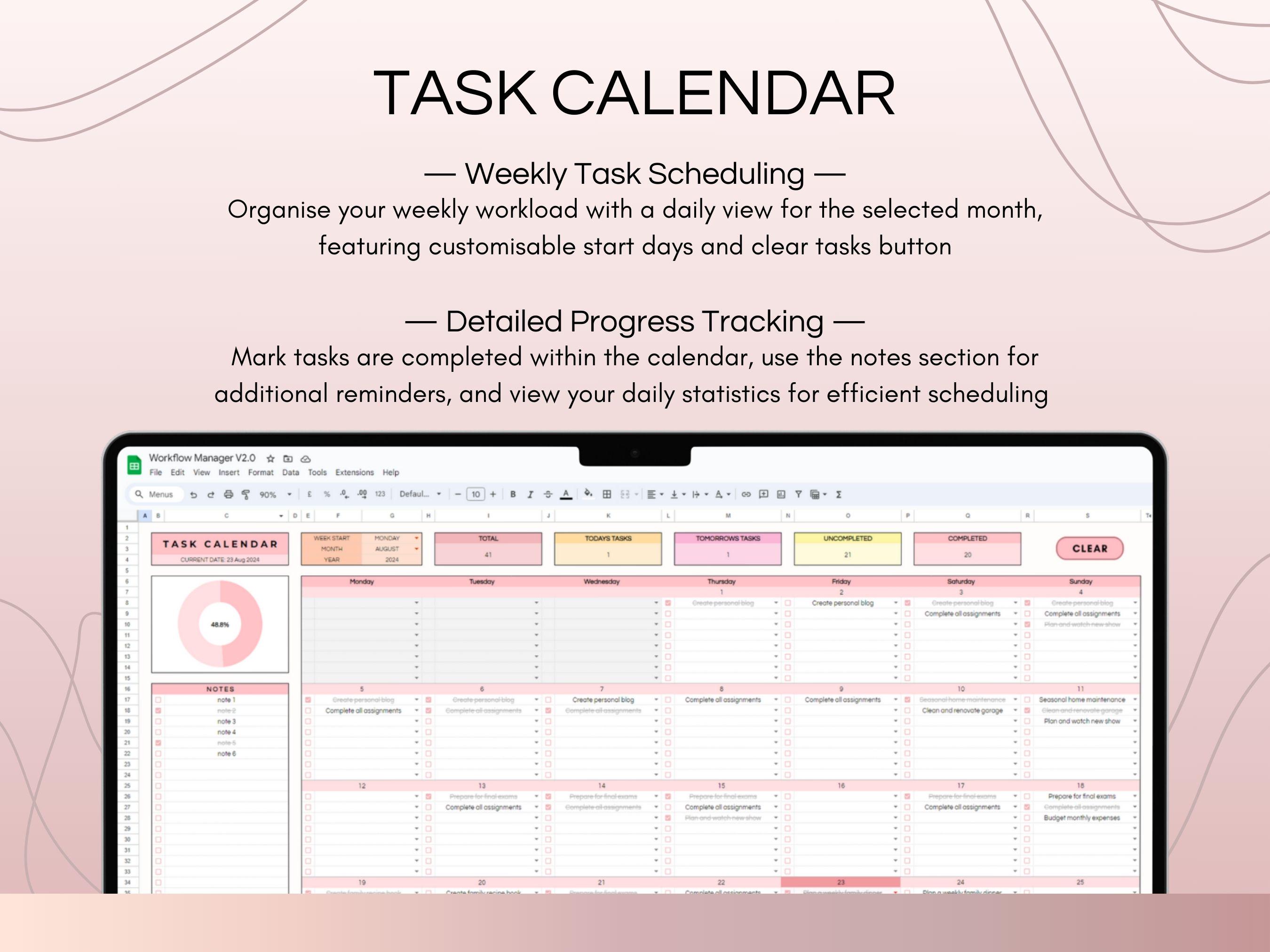Task Tracker and Kanban Board Spreadsheet, Google Sheets to Do List ...