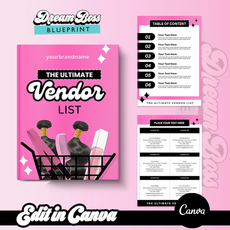 The Ultimate Vendor List, Vendors List Design, DIY Vendor List Template, Vendor List E-book ...