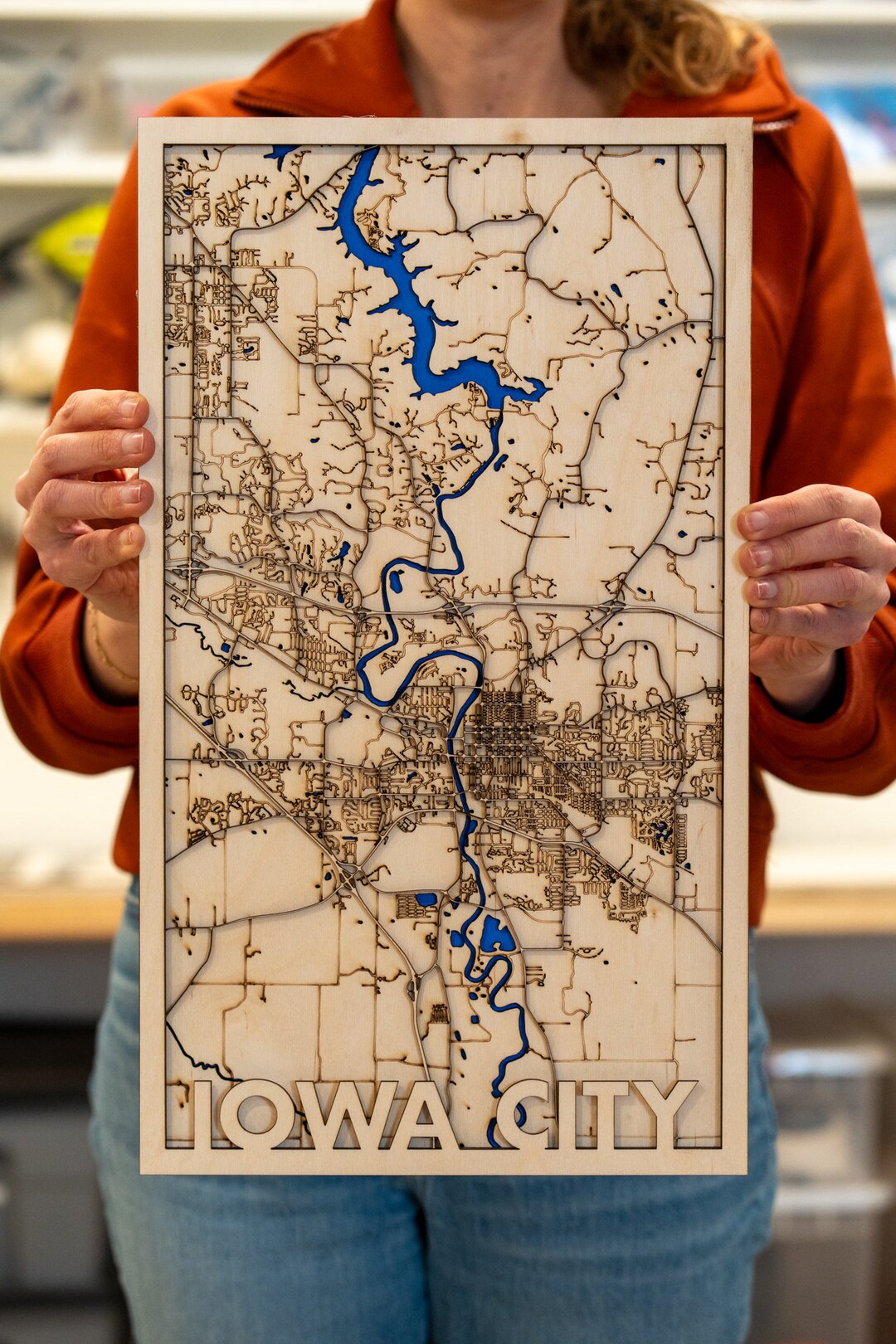 Ames Iowa Laser Cut Wooden Map - Etsy