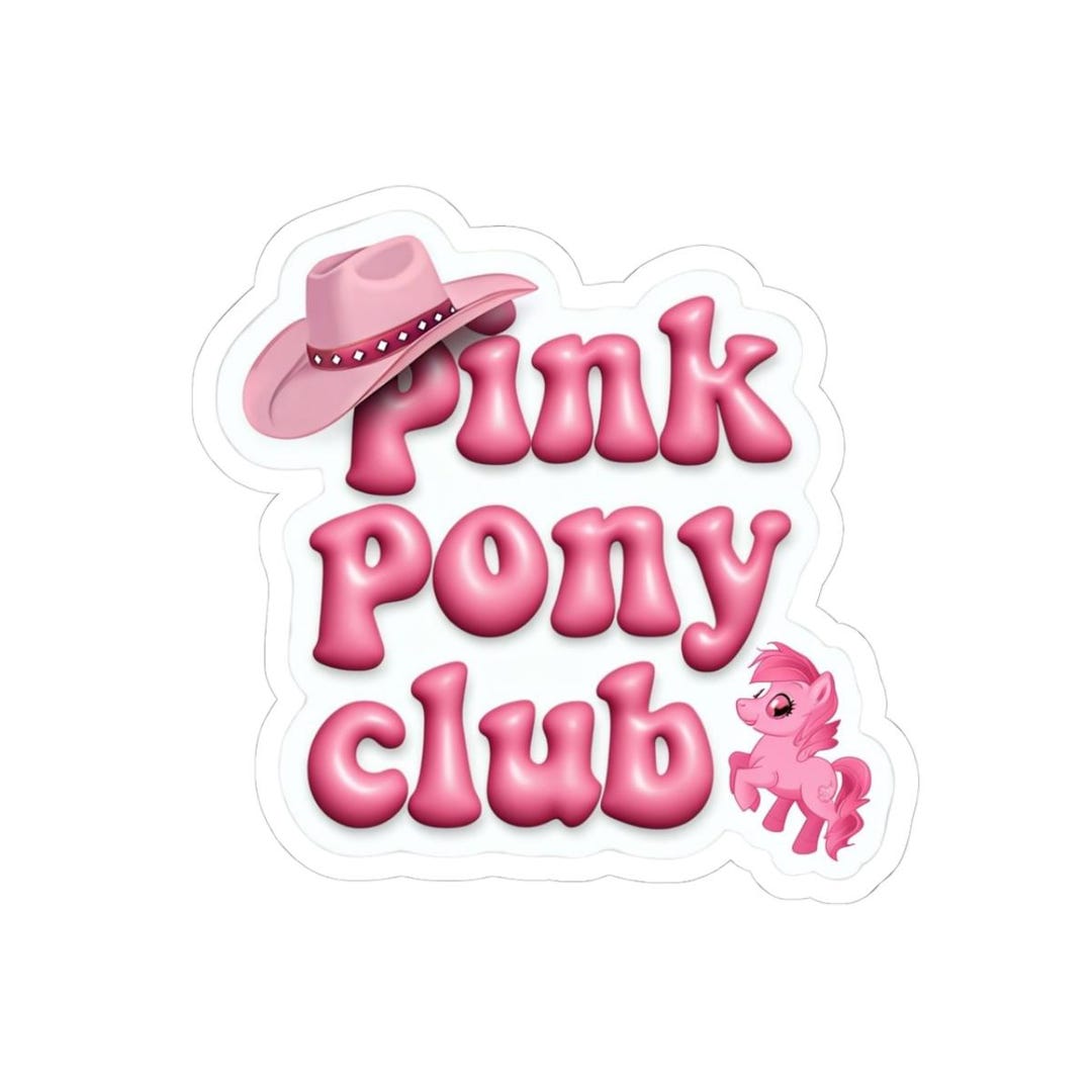 Adorable Pink Pony Club Stickers, Cute Pony Stickers for Laptops, Party ...