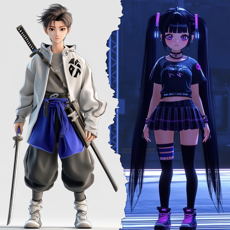 Custom High Quality 3D Vtuber Model, 3D Vtuber Character, 3D Vtuber for ...