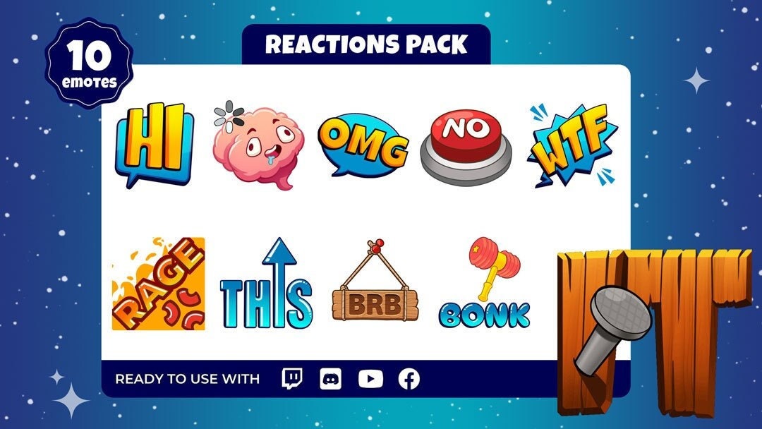 Reaction Animated Emotes | Animated Emotes for Twitch | Hi | Smooth ...