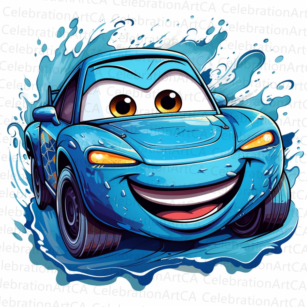 Water Splash Lightning Mcqueen Car PNG Bundle, Lightning Mcqueen PNG - Etsy