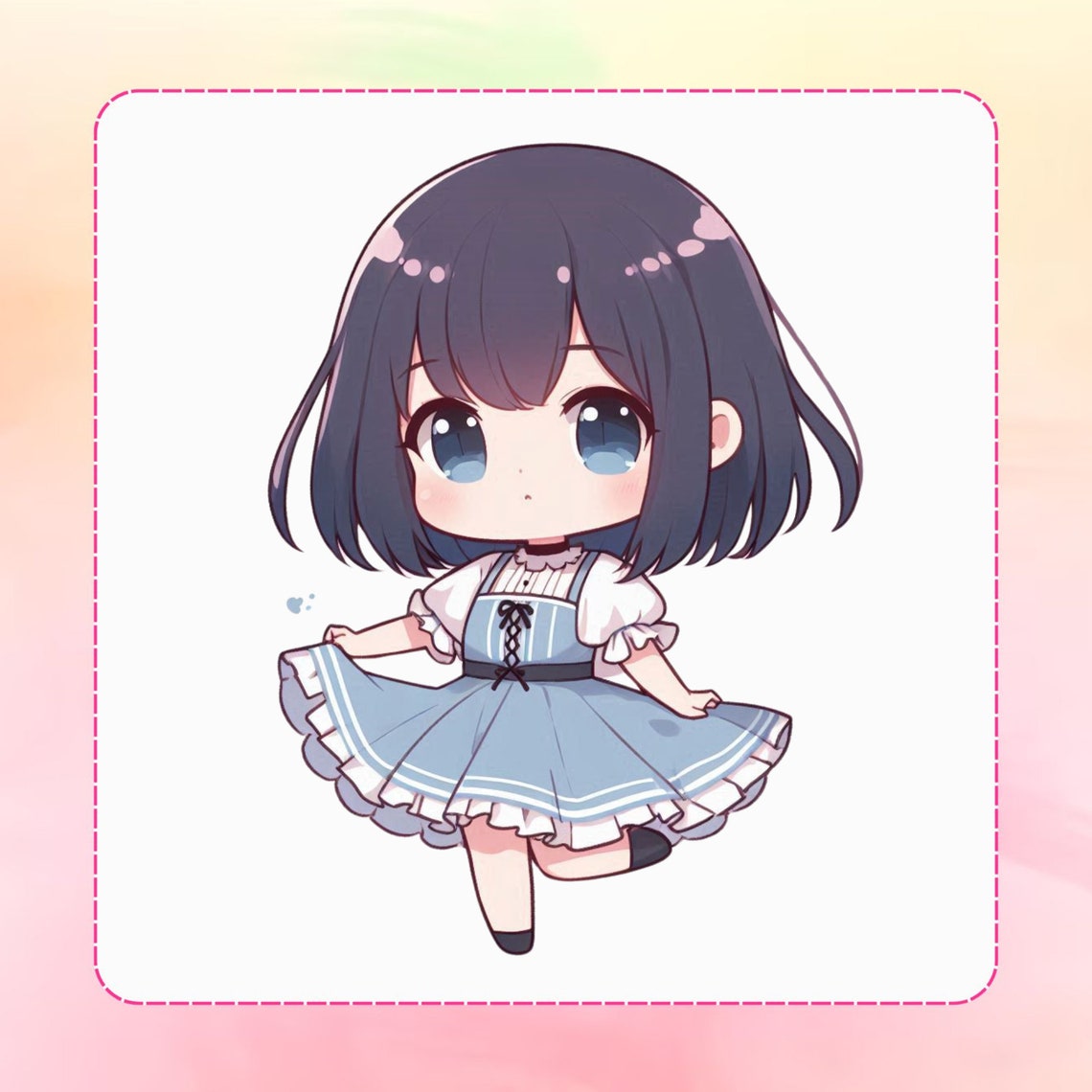 Custom Cute Chibi Anime Character Commission Cute Anime Cute Chibi ...