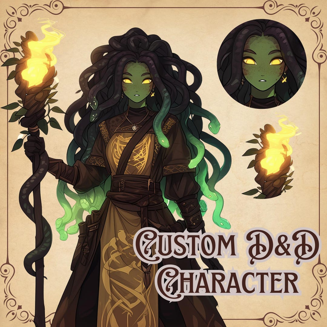CUSTOM DND Character, Dnd Character Commission,dungeons and Dragons,dnd ...