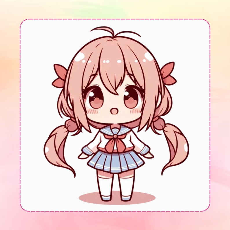 Custom Cute Chibi Anime Character Commission Cute Anime Cute Chibi ...