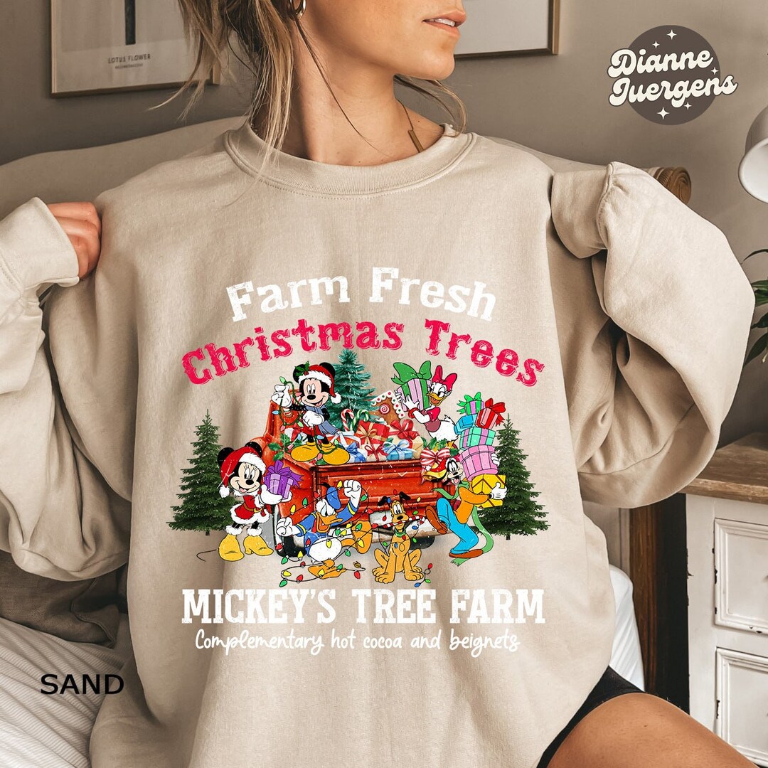 Vintage Disney Farm Fresh PNG, Mickey's Tree Farm Png, Mickey and ...