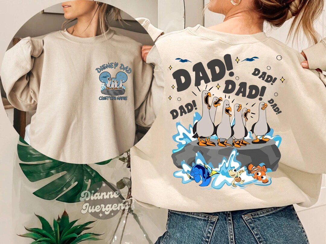 Two-sided Pixar Finding Nemo Seagull Mom Dad Shirt, Personalized WDW ...