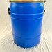 Once Used 30 Gallon Food Grade Plastic Barrel W/ Lid, Water Collecter ...