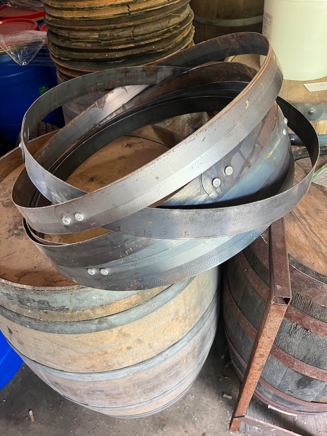 Free Shipping - Whiskey/bourbon Barrel Metal Hoop/ring, Fathers Day ...