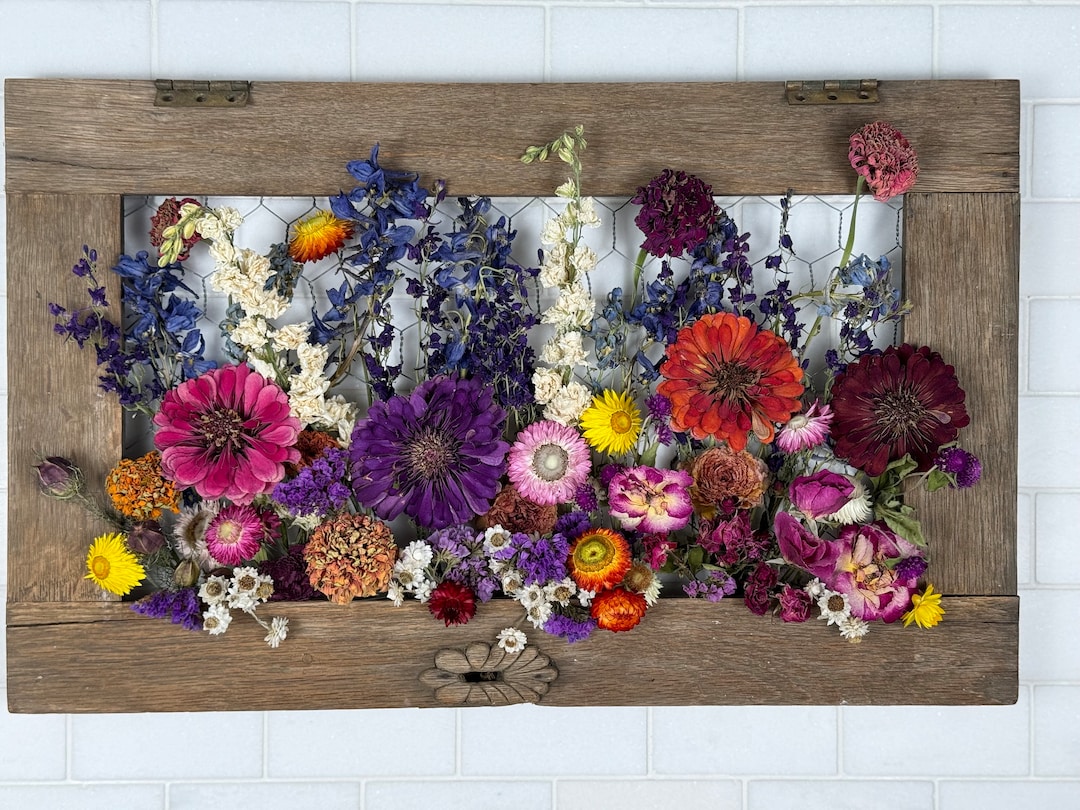20x12 Dried Flower Picture/window - Etsy