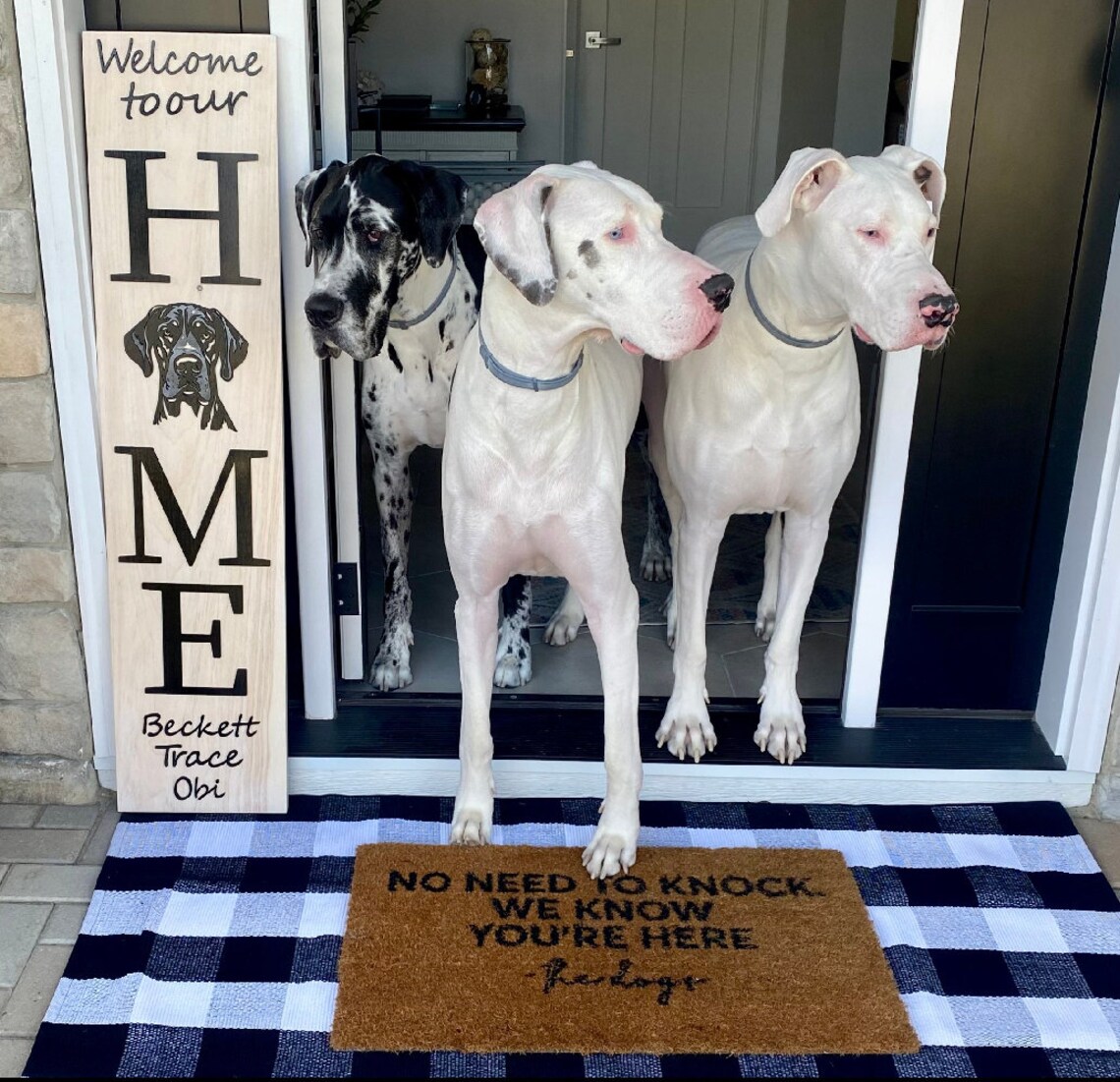 Personalized Dog Welcome Sign or Porch Leaner - Etsy