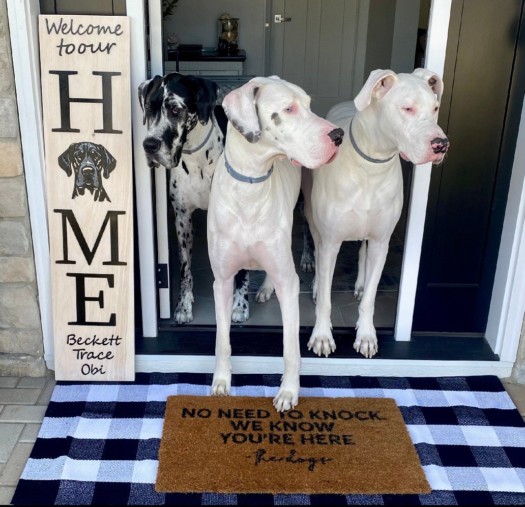 Personalized Dog Welcome Sign or Porch Leaner - Etsy