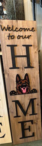 Personalized Dog Welcome Sign or Porch Leaner - Etsy