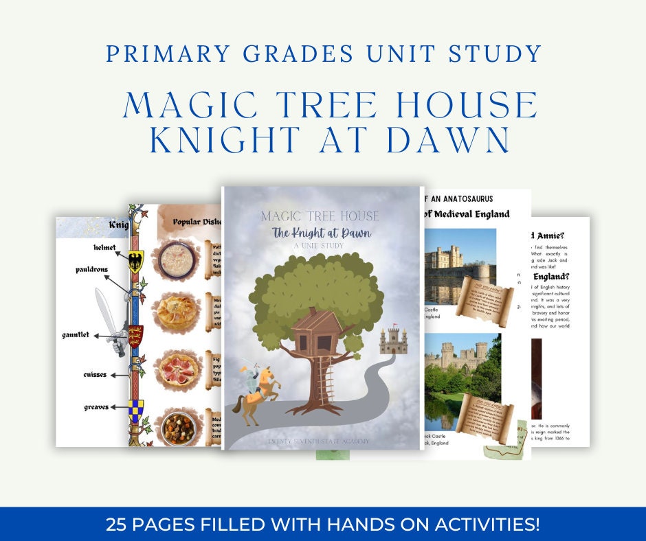Magic Tree House: Knight at Dawn Unit Study - Primary Grades - Etsy