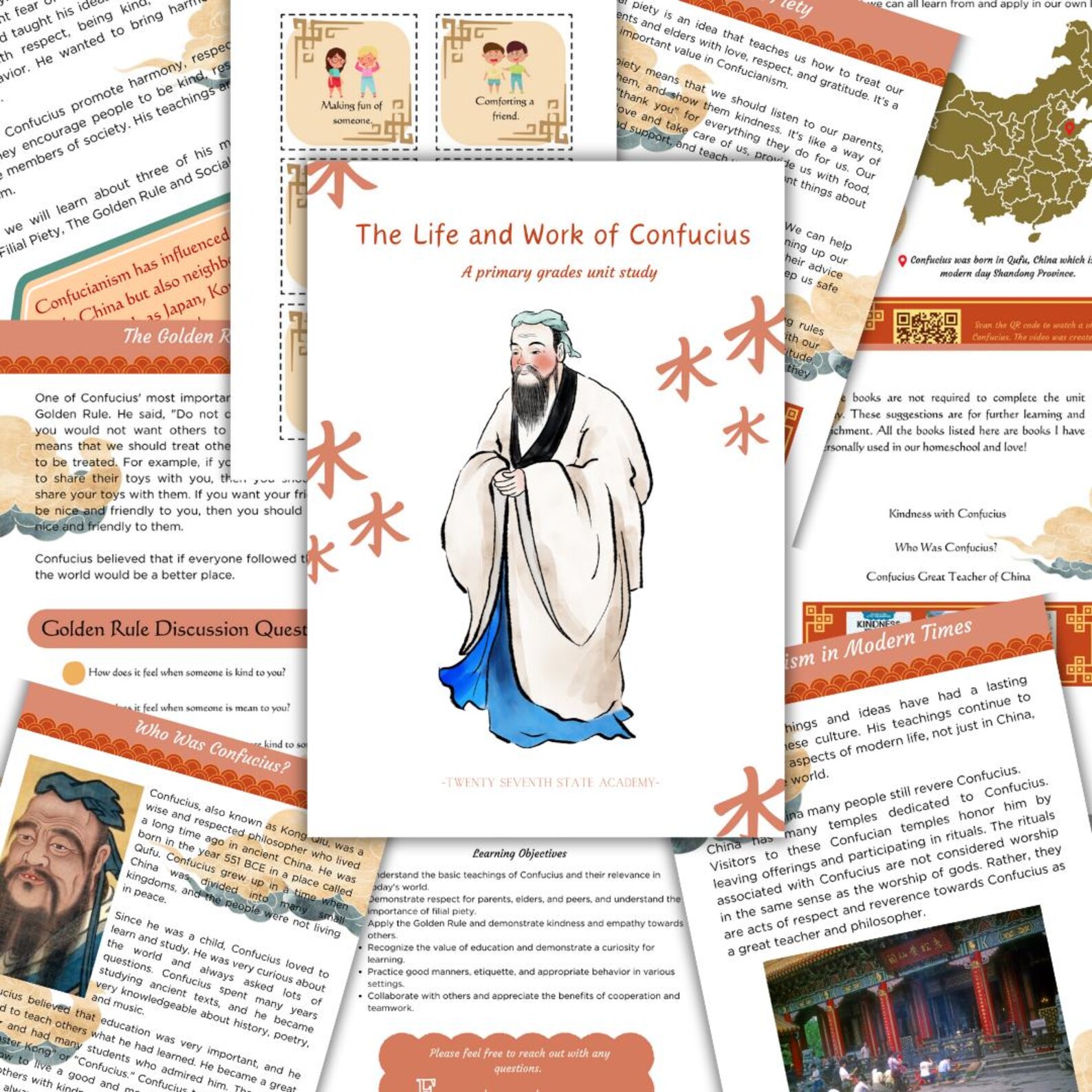 The Life and Work of Confucius: A Primary Grades Unit Study - Etsy