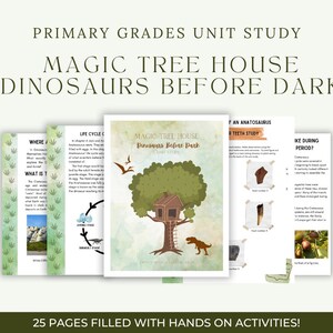 Magic Tree House: Dinosaurs Before Dark Unit Study - Primary Grades - Etsy