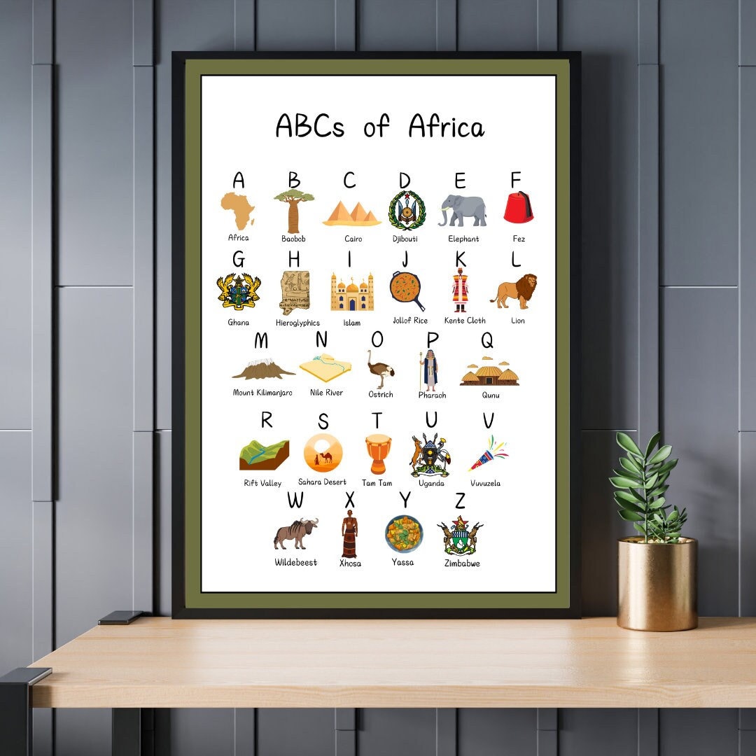 Abcs of Africa Poster Printable Classroom and Nursery Decor - Etsy