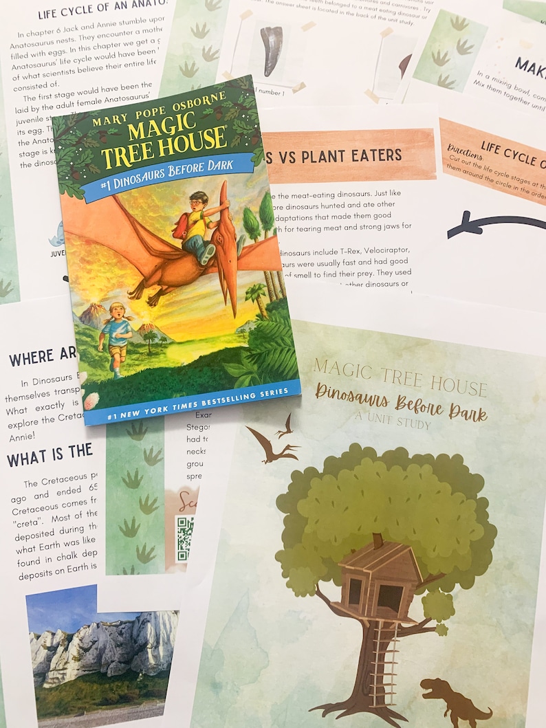 Magic Tree House: Dinosaurs Before Dark Unit Study - Primary Grades - Etsy