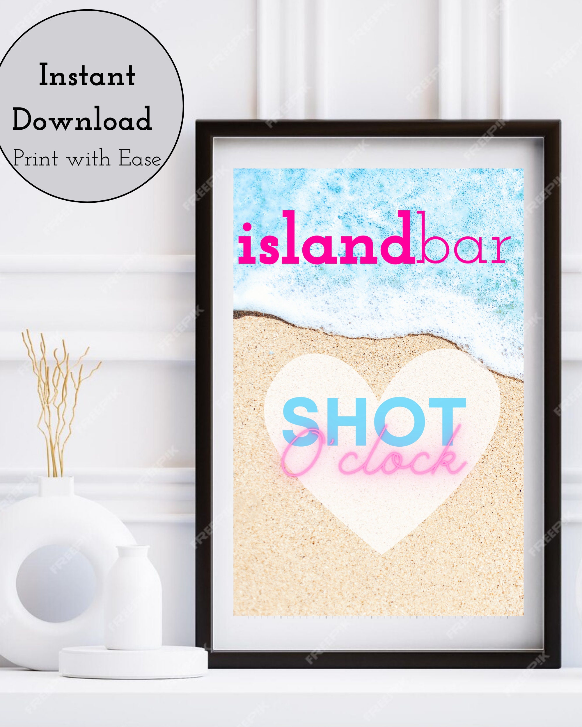 Island Vibes Birthday Bar Sign, Tropical Party Bar Decor, Love Island ...