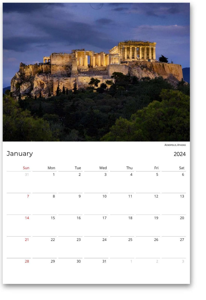 2024 Greece Wall Calendar - Etsy