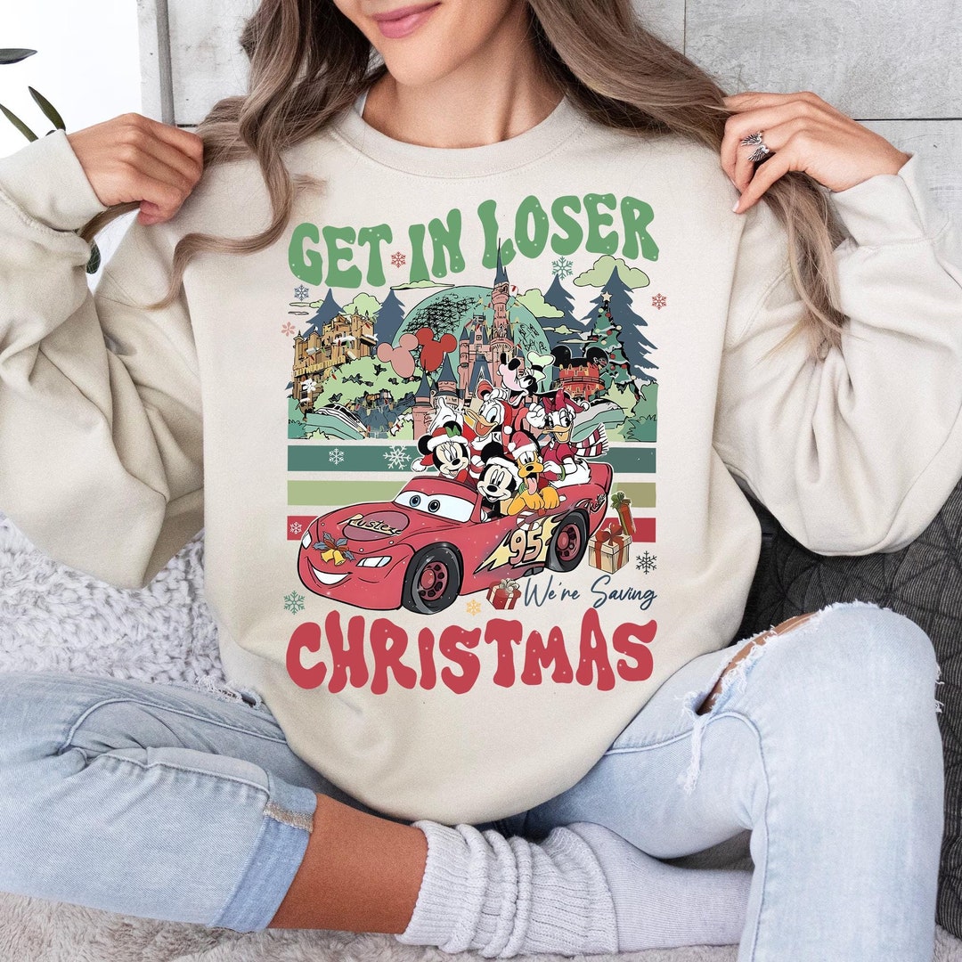Mickey & Friends Get in Loser We're Saving Christmas Png, Lightning ...
