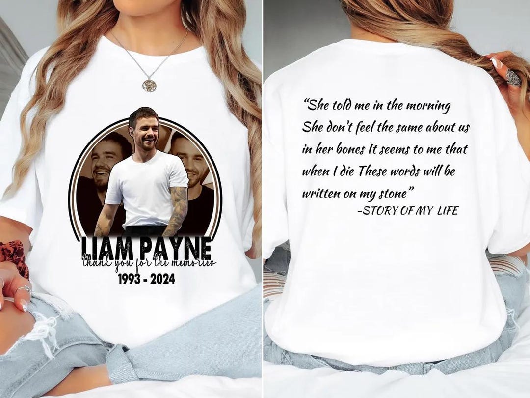 2-sided Liam Payne Tribute Shirt, in Memory of Liam Payne T-shirt, Rip ...