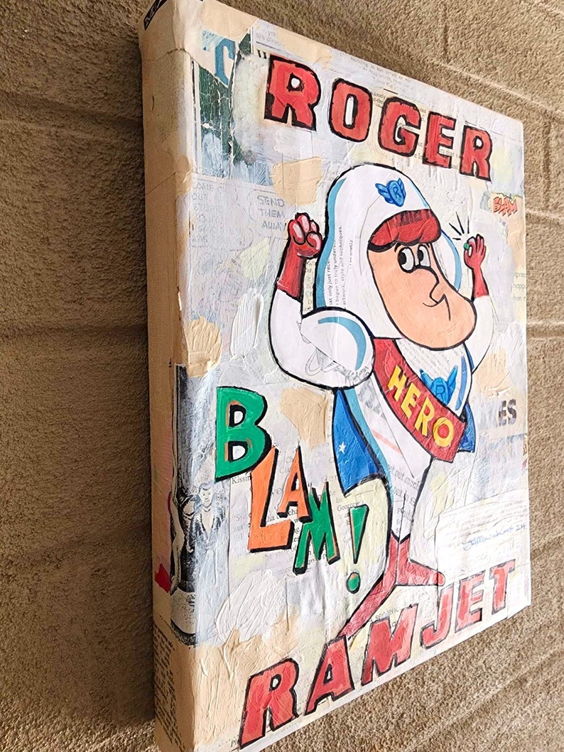 Hero Roger Ramjet, Cartoon Inspired POP ART. Free Post in Australia. - Etsy