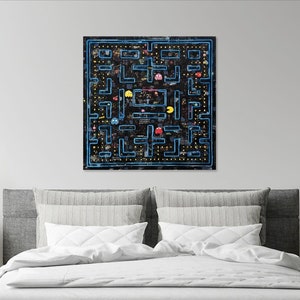 Pac-man - Original Mixed Media Pop Art. Ready to Hang. Free Post in ...
