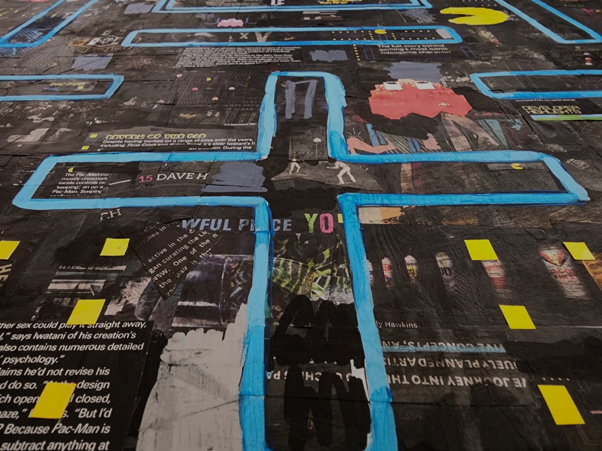 Pac-man Original Mixed Media Pop Art. Ready to Hang. Free Post in ...