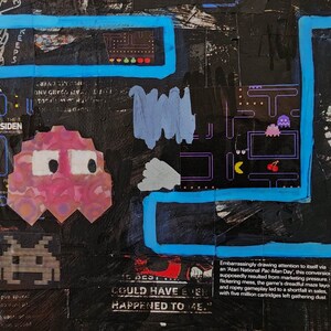Pac-man - Original Mixed Media Pop Art. Ready to Hang. Free Post in ...