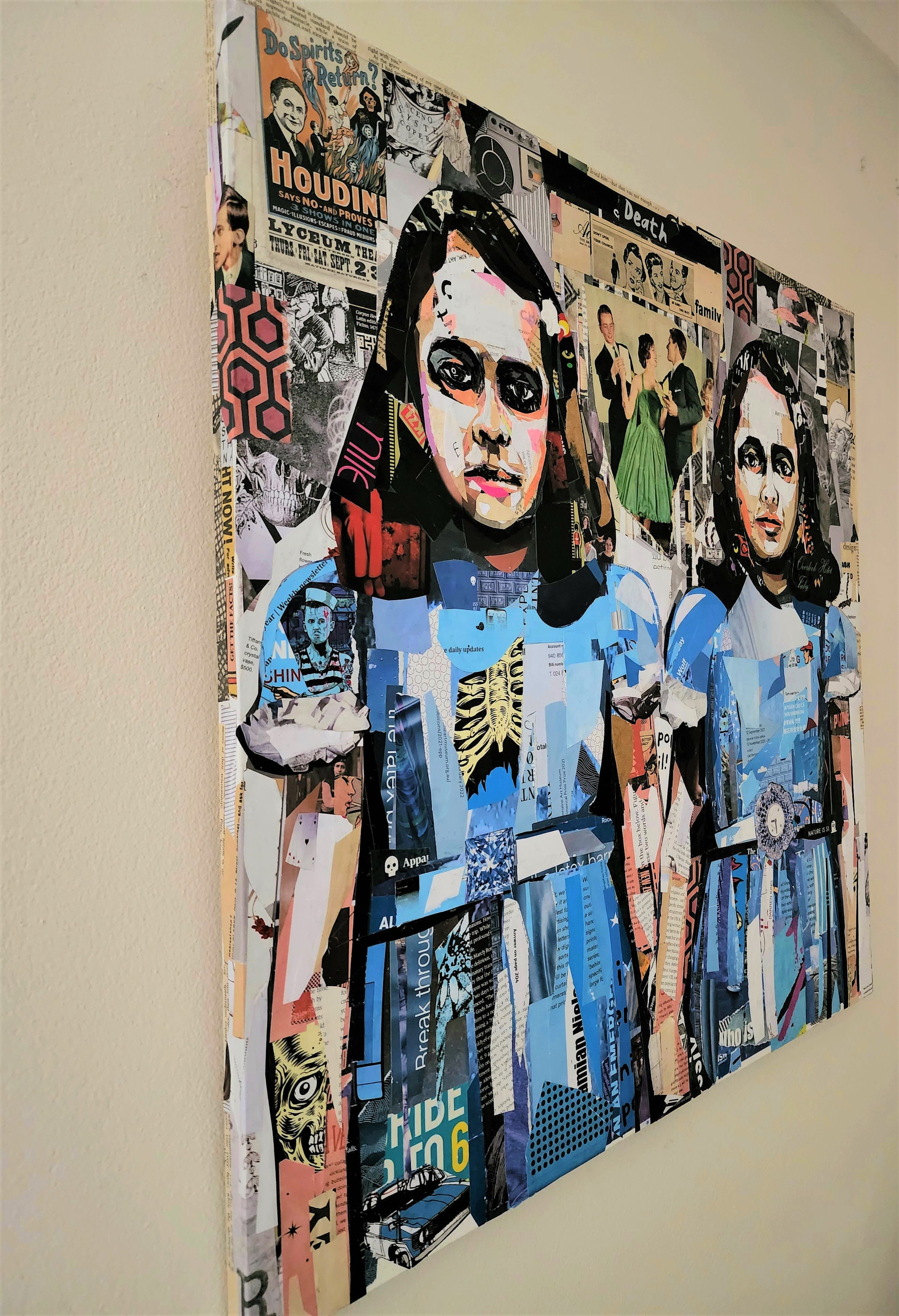 The Grady Twins - the Shining Inspired Pop Art. Mixed Media Collage on ...