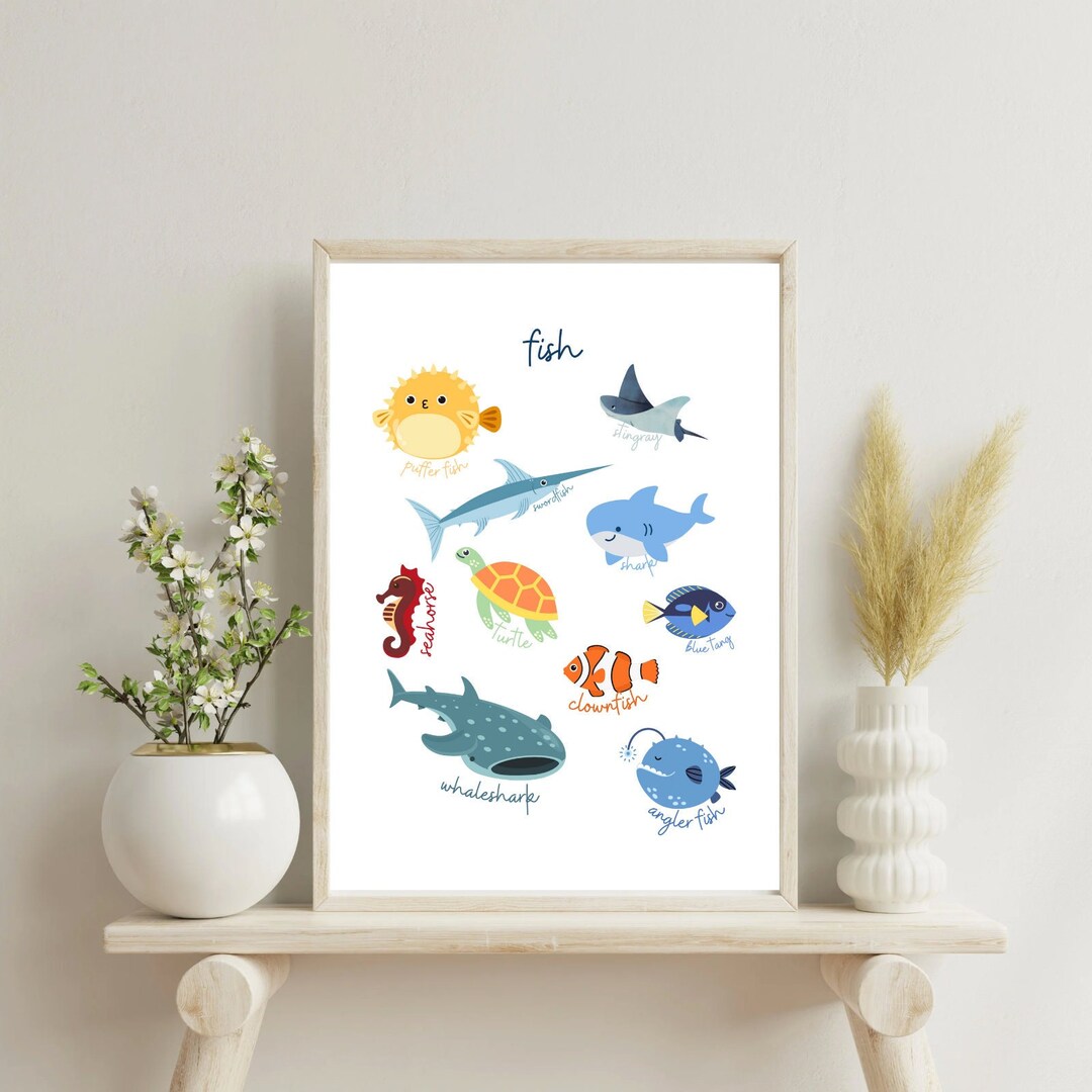 Fish Poster / Hawaii Fish Poster / Ocean Poster / Ocean Wall Art ...