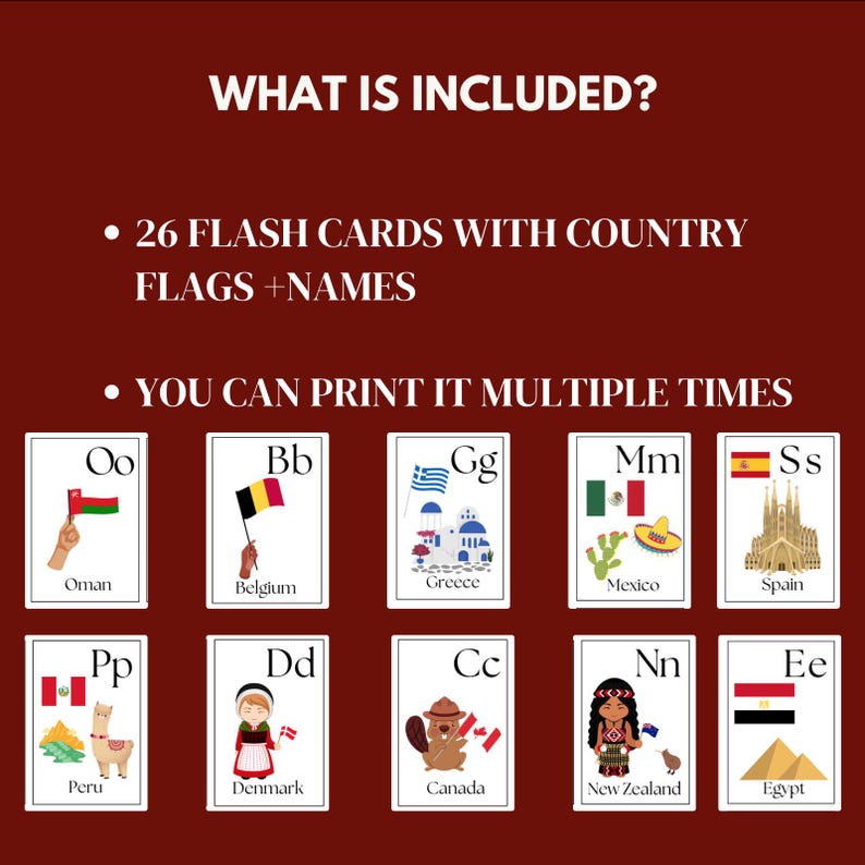 Printable Alphabet Cards | Montessori Cards, ABC Flash Cards ...